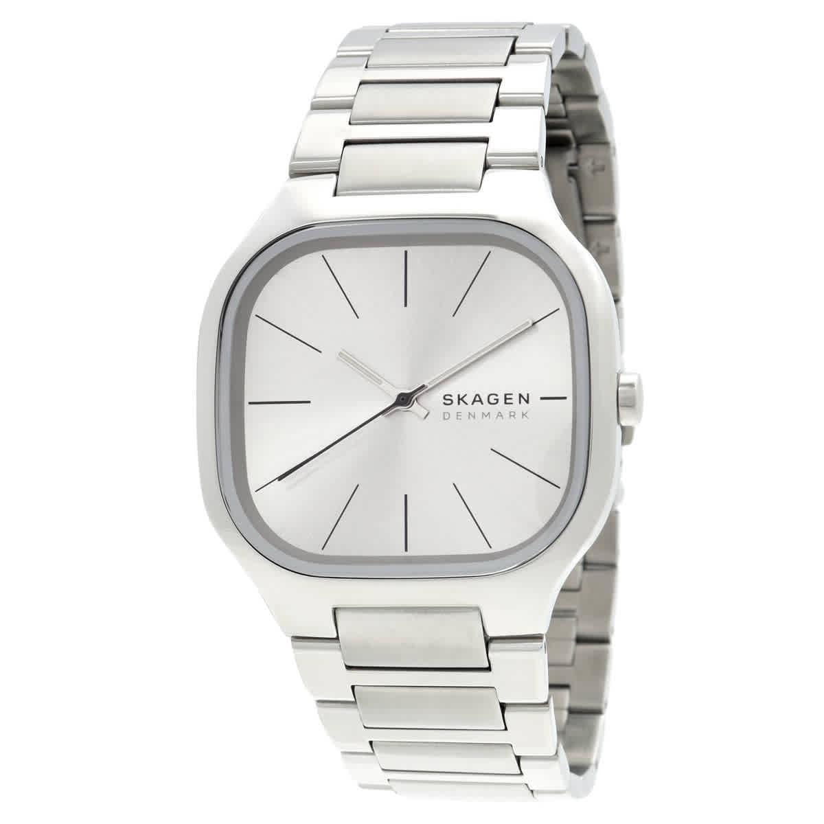 Skagen Mellem石英银表盘男士手表SKW6934