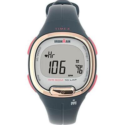 Timex天美时TW5M48200 Ironman女士数字手表33mm深蓝树脂表带