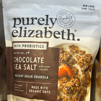 美国进口Purely Elizabeth无麸质益生菌巧克力朱古力海盐燕麦早餐