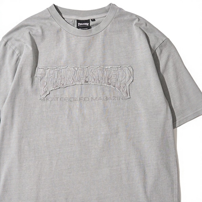 东京胖黄瓜日本代购 THRASHER 纯色做旧圆领T恤 8226362900