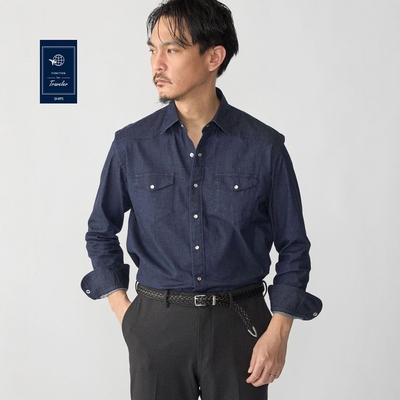 【VIP限时7折】日本代购 SHIPS / FUNCTION 西部牛仔衬衫 0802