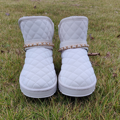 97-5女鞋2021冬季新款黑色保暖鞋加绒女靴子雪地靴白色女短筒棉鞋