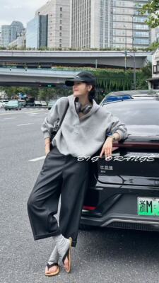 大橘子3606大码卫衣女胖mm连帽短外套200斤女装新款加厚上衣秋装