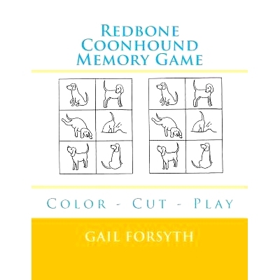预订 Redbone Coonhound Memory Game: Color - Cut - Play: 9781724972125