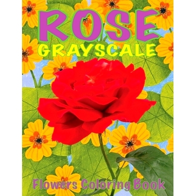 预订 Rose Flowers Grayscale Coloring Book: Rose Coloring Book for Rose Lover, Easy Floral Coloring Book to Relief Anxiet