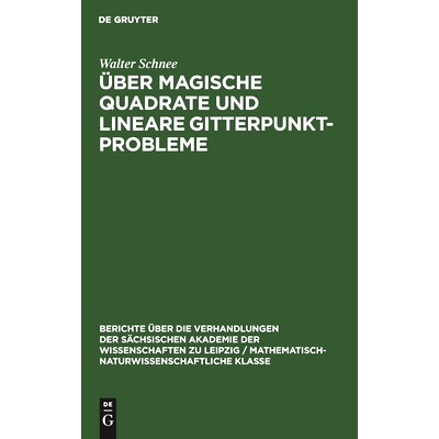 预订 Über magische Quadrate und lineare Gitterpunktprobleme: 9783112502495