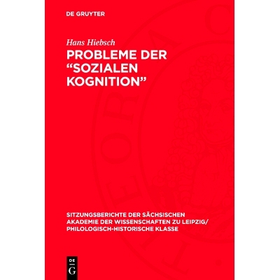 预订 Probleme der „Sozialen Kognition“: In memoriam Henri Tajfel (1919–1982): 9783112712887