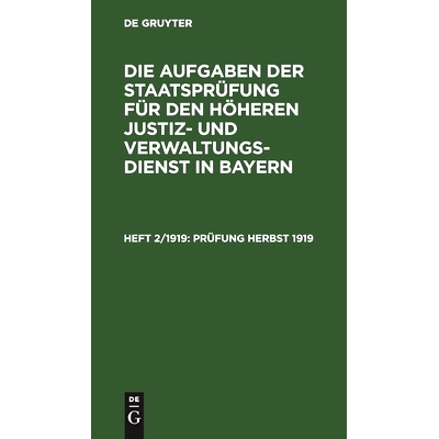 预订 Prüfung Herbst 1919: 9783112446416