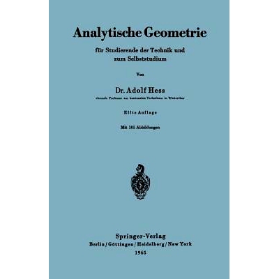 预订 Analytische Geometrie für Studierende der Technik und zum Selbststudium: 9783540033271