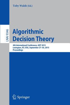 【预订】Algorithmic Decision Theory