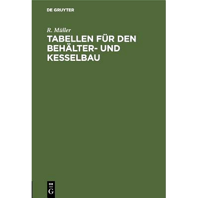 预订 Tabellen für den Behälter- und Kesselbau: 9783486761931