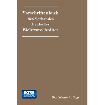 预订 Vorschriftenbuch des Verbandes Deutscher Elektrotechniker: 9783662279861