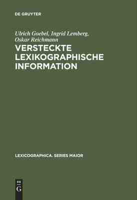 【预订】Versteckte lexikographische Information 9783484309654