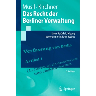 预订 Das Recht der Berliner Verwaltung: Unter Berücksichtigung kommunalrechtlicher Bezüge: 9783662655009