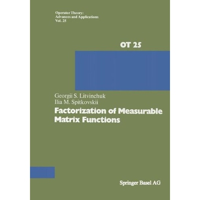 预订 Factorization of Measurable Matrix Functions 9783034862684