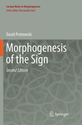 【预订】Morphogenesis of the Sign