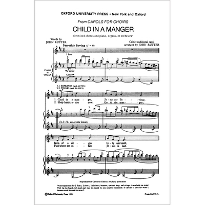 预订 Child in a manger 婴儿在马槽: 9780193856752