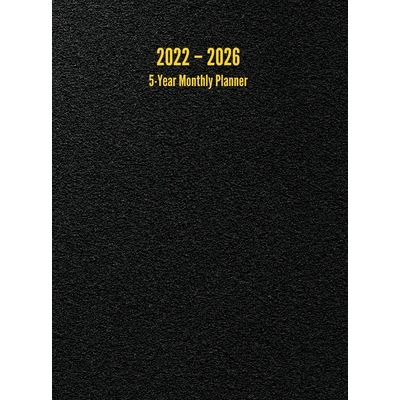 预订 2022 - 2026 5-Year Monthly Planner: 60-Month Calendar (Black) - Large