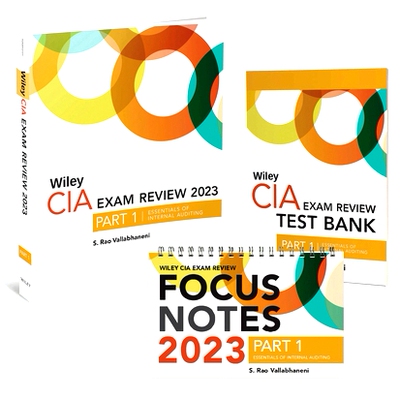 预订 Wiley CIA 2023 Part 1: Exam Review + Test Bank + Focus Notes, Essentials of Internal Auditing Set: 9781394178827