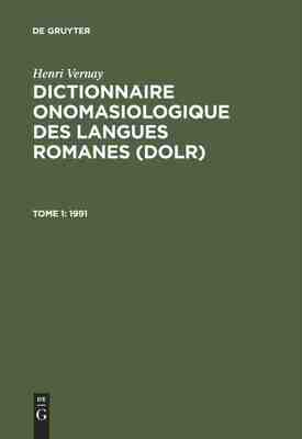 【预订】VERNAY: DICTIONNAIRE ONOMASIOL. LANG. ROMANES    DOLR 1 9783484503090