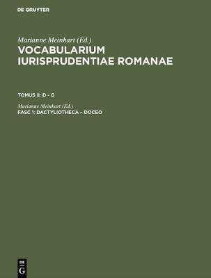 【预订】Vocabularium Iurisprudentiae Romanae, Fasc 1, Dactyliotheca - Doceo 9783110013757