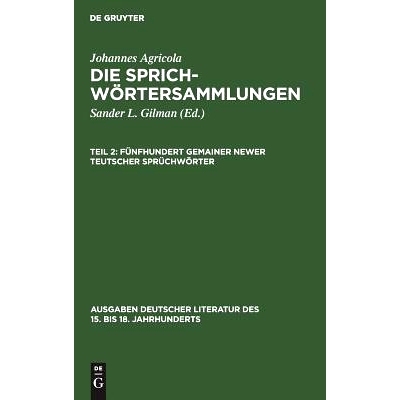 预订 Fünfhundert gemainer newer teutscher Sprüchwörter: 9783110992397