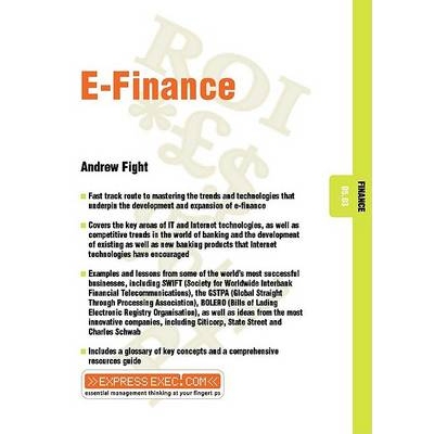预订 E-Finance - Finance 05.03 电子金融：金融 05.03: 9781841123318