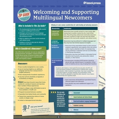 预订 TESOL Zip Guide Welcoming and Supporting Multilingual Newcomers 非母语是英语人士的邮编指南：欢迎和支持多语种新移民