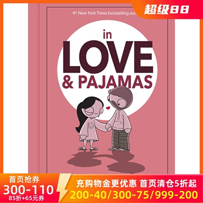 英文原版 恋爱与睡衣 情侣漫画 Catana Chetwynd 爱的小时刻 礼品书 In Love & Pajamas 含贴纸 Little Moments of Love