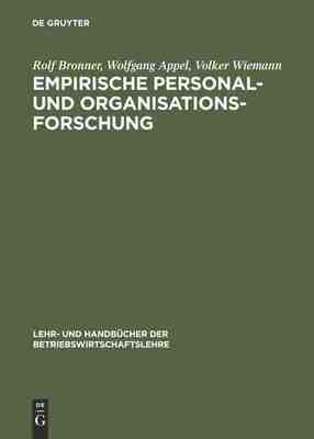【预订】Empirische Personal- und Organisationsforschung 9783486242959