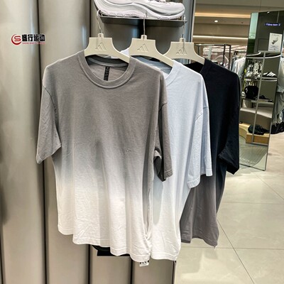 阿迪达斯男子2026夏新款渐变宽松休闲运动T恤LC8709 LC8711LC8712