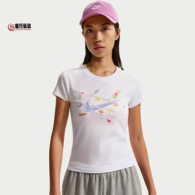 Nike耐克女装2026夏新款时尚百搭亲肤透气圆领短袖上衣IR7562-100