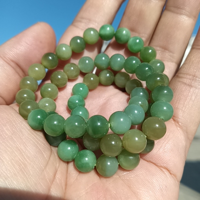 和田玉碧玉猫眼圆珠多圈手链手串