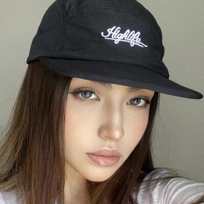 HIGHLIFE帽子女男春夏平檐帽五片帽棒球鸭舌帽休闲户外潮刺绣软顶