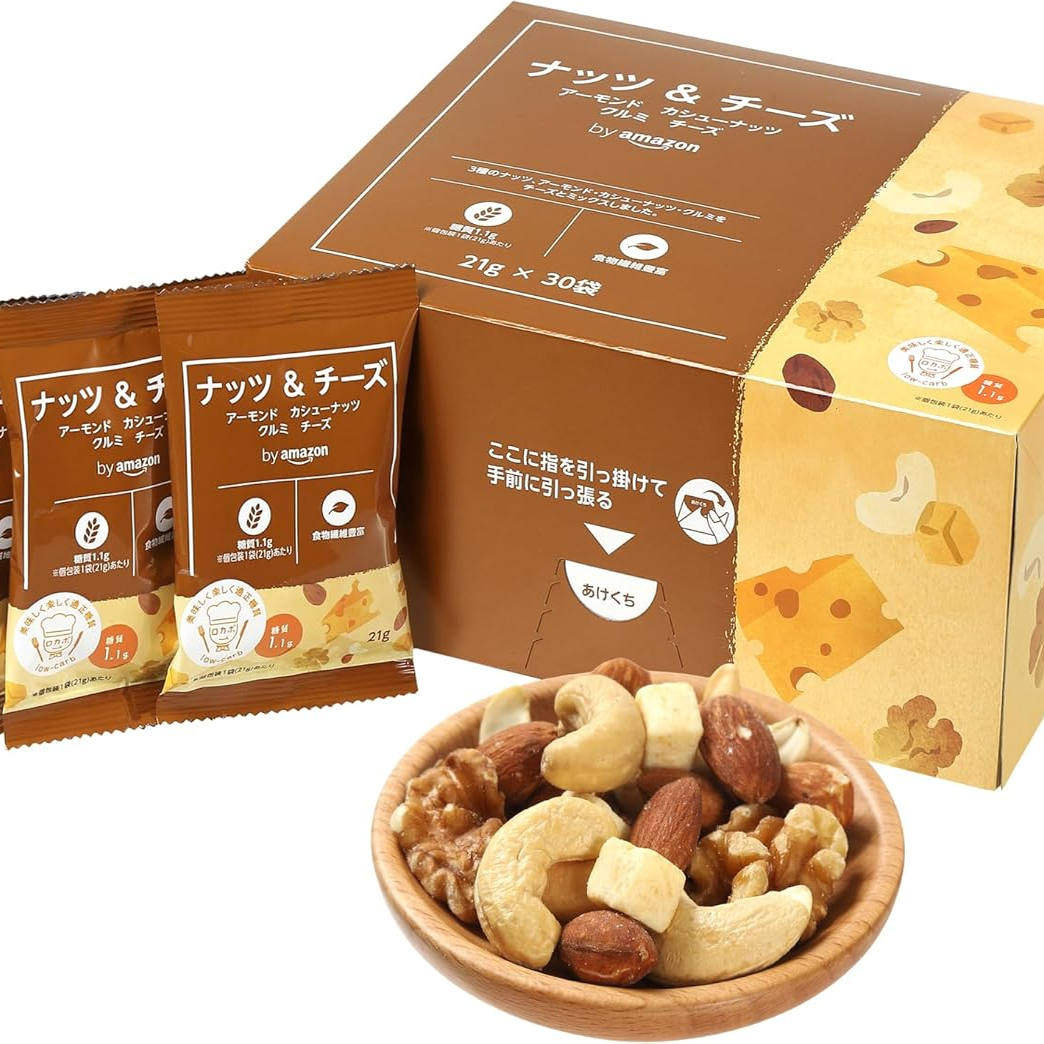 日本进口by Amazon 坚果&奶酪 30P 独立包装 21克
