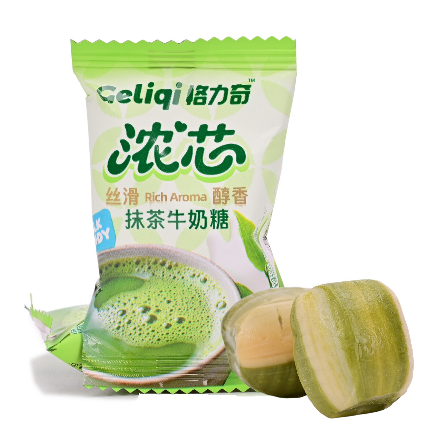 Geliqi格力奇浓芯抹茶牛奶糖散装500g结婚喜糖果休闲零食年货