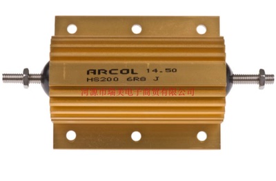 Arcol铝壳电阻6.8Ω电阻值200W额定功率±5%容差HS200 6R8 J