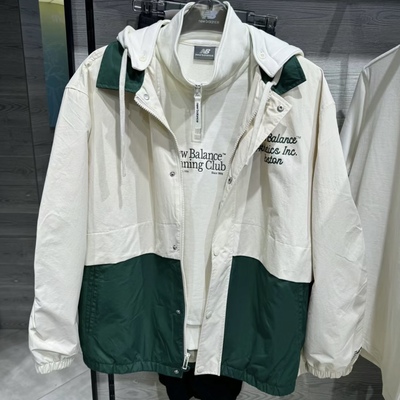 NB休闲男女连帽拼接外套