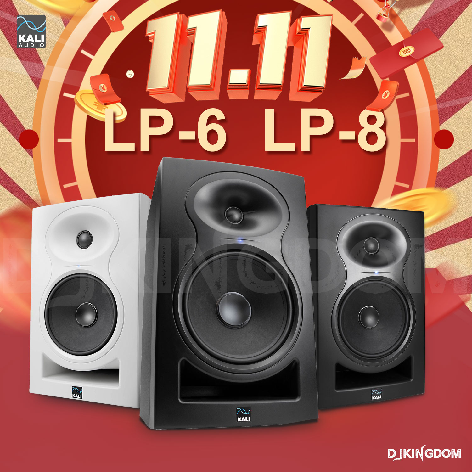 K&L凯丽KALI有源监听音箱LP-6 LP-8 D类功放专业录音棚DJ制作音响_虎窝淘