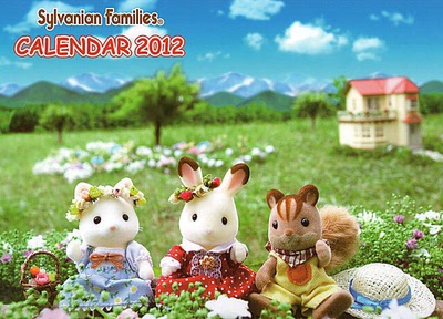 最后几个清仓 日本原装 Sylvanian Families 森林家族 2012年挂历