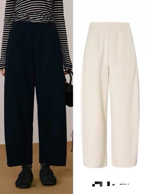 H家瑞dian品牌九分气球裤遮胯松紧腰奶奶裤601