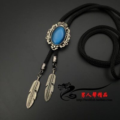 宝石波洛领带/bolotie领结领绳/皇冠猫眼石休闲项链/羽毛叶子