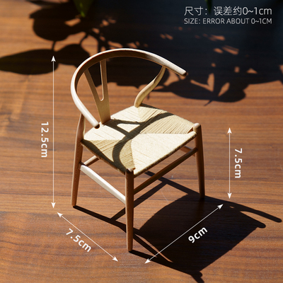 1943迷你家具博物馆手办艺术收藏设计摆件Hans Wegner Y椅模型6:1