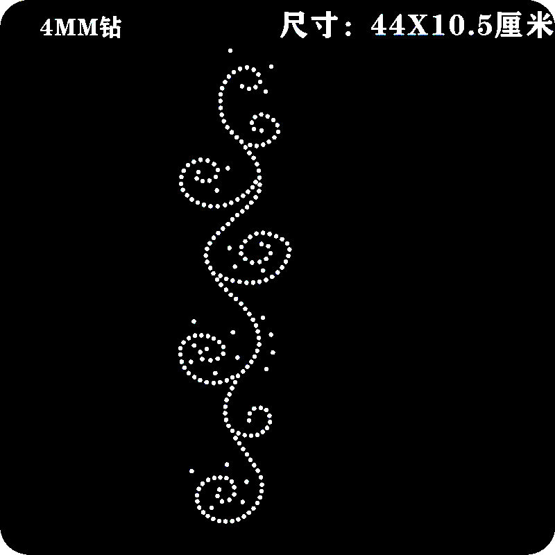 烫钻图案衣服装饰辅料配件烫画DIY水钻贴订制 花边成品图案