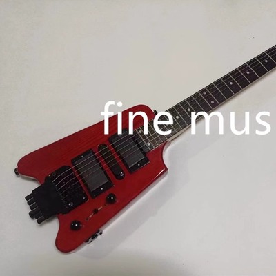 双单双酒红无头白蜡木电吉他wine red headless electric guitar