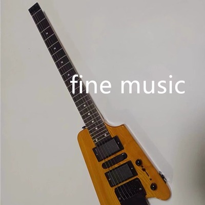 双单双原木无头白蜡木电吉他natural headless electric guitar