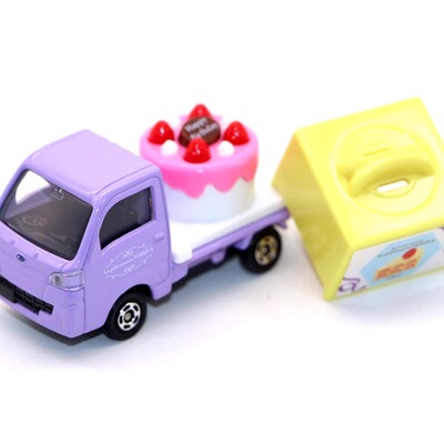 TOMY 27多美卡 斯巴鲁Sambar Cake Turck 蛋糕车 玩具车模型摆件