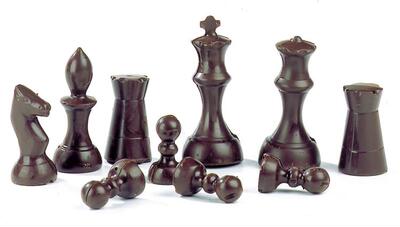 【欧厨】㊣matfer法国进口16枚国际象棋3d巧克力模具