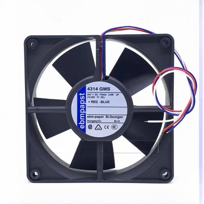 全新ebmpapst 12032 12CM 4314GMS 24V 2.6W变频器大风量散热风扇