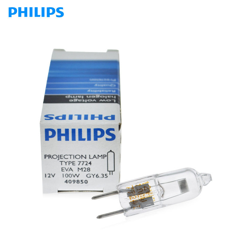 飞利浦PHILIPS PROJECTION LAMP TYPE 7724 EVA 12V100W GY6.35_虎窝淘